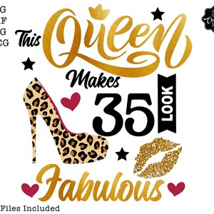 35 and Fabulous Svg, Fabulous at 35svg, 35 and Fab Svg, 35th Birthday ...