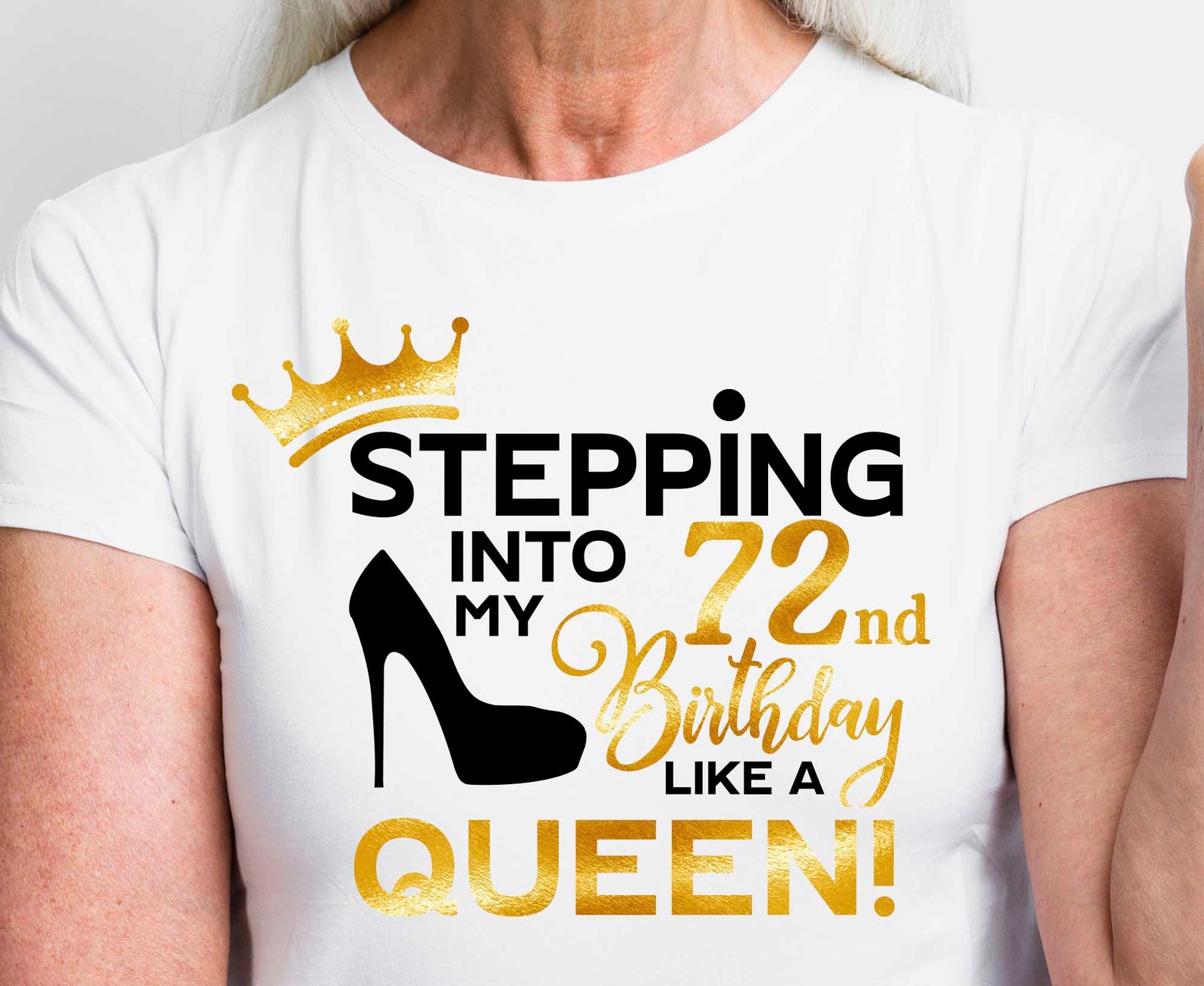 Stepping into my72nd Birthday like a Queen SVG 72 birthday | Etsy