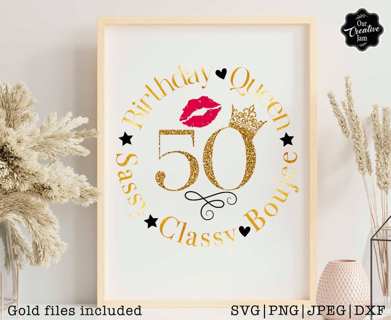 50th Svg, 50 and Fab Svg, 50th Birthday Svg for Women, 50th Birthday ...