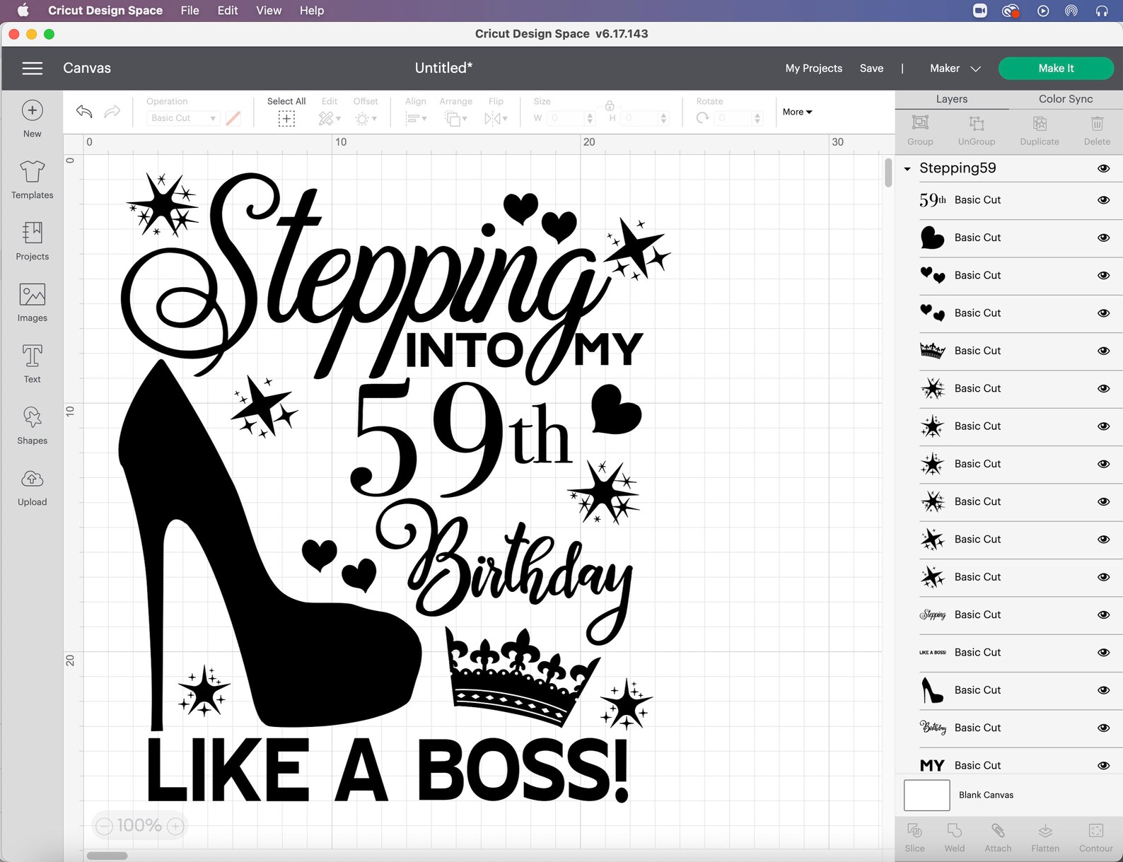 Stepping Into My 59th Like a Boss SVG, 59th Birthday Svg, 59 Birthday ...