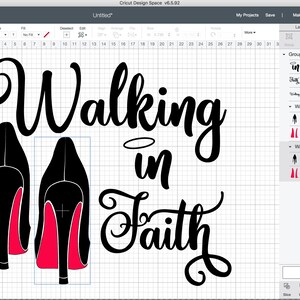 Walking in Faith SVG, Walking in Faith Png, Walking in Faith Shoes ...