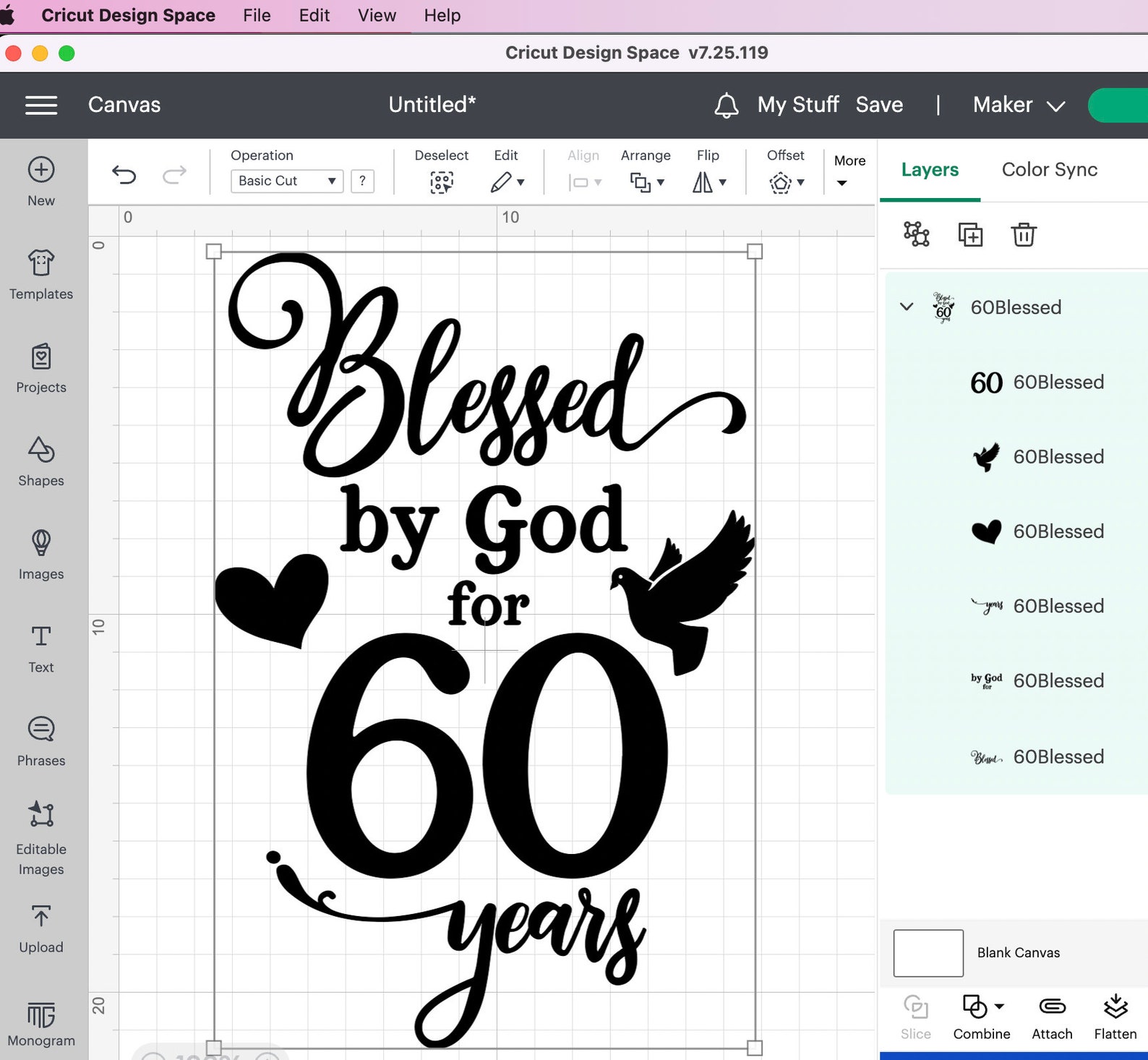 Blessed by God for 60 Years Svg, Blessed by God Svg, 60th Svg Woman ...