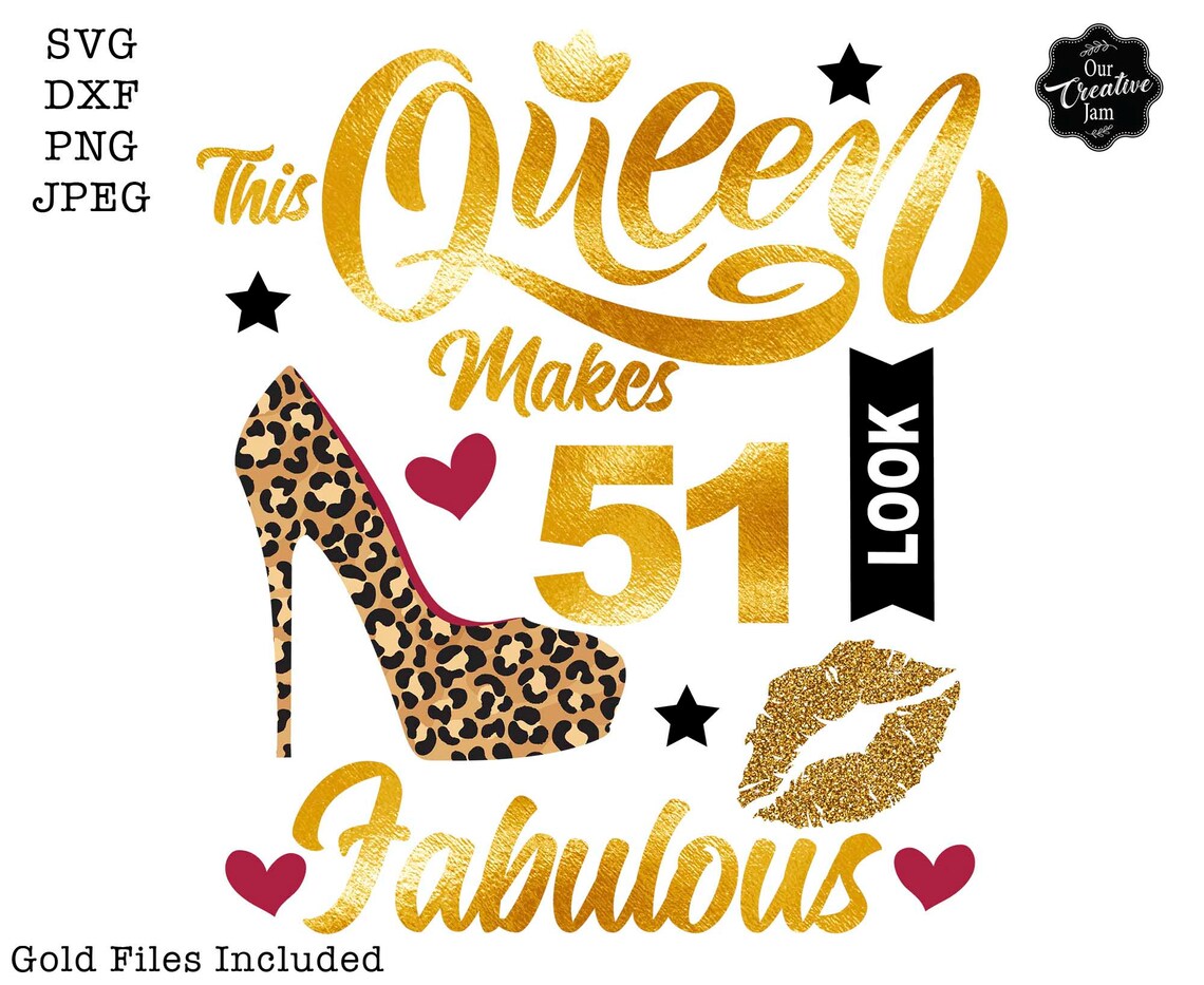 51 and Fabulous Svg 51 and Fab Svg 51st Birthday Svg for - Etsy