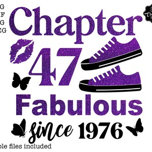 Chapter 47 Fabulous Since 1976 Svg, 47h Birthday Svg, Chapter 47 Svg ...