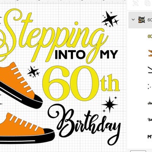 Stepping Into My 60th Birthday Svg, 60th Birthday Svg, Chapter 60 Svg ...
