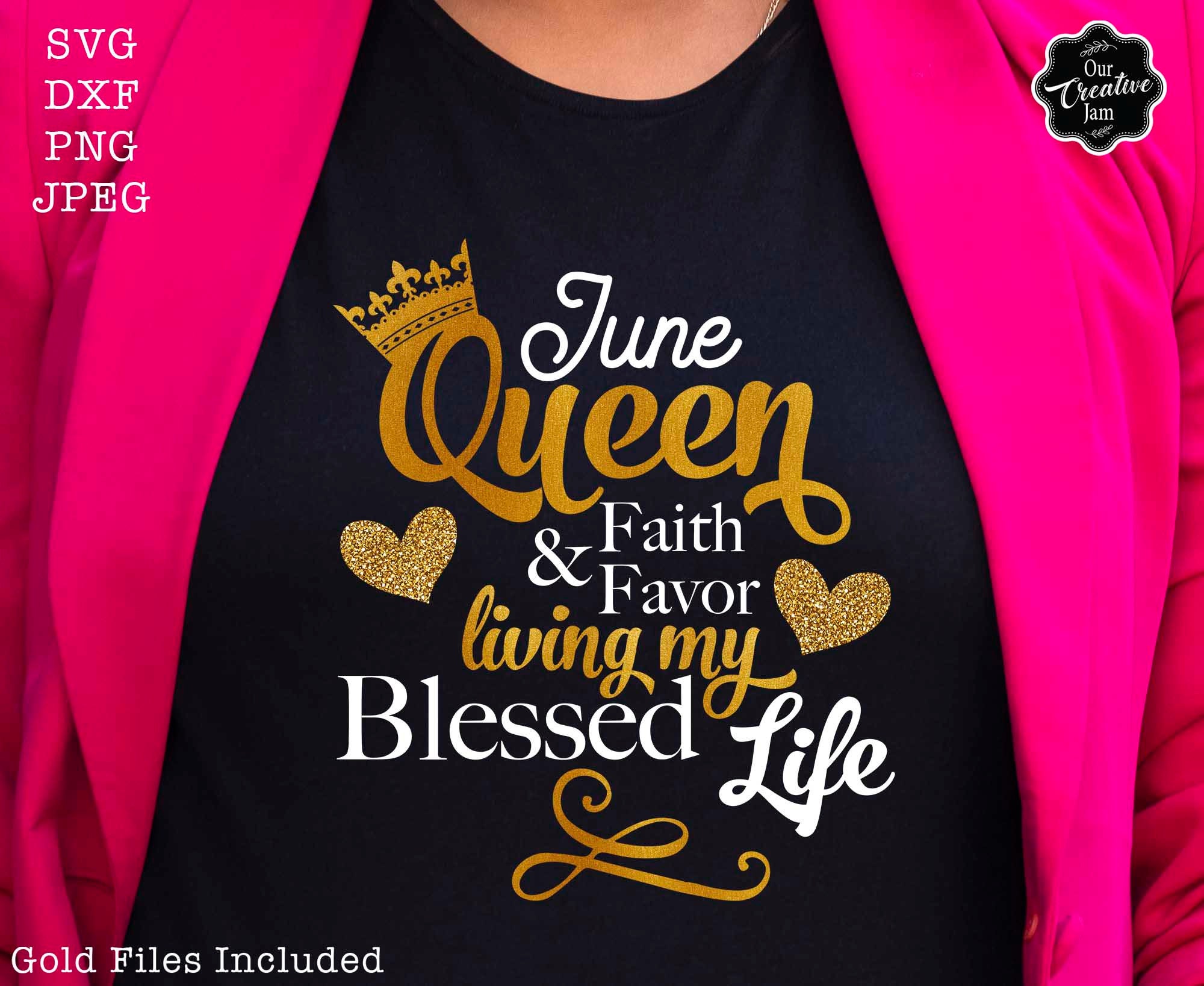 June Queen Svg June Birthday Queen SVG June Birthday SVG | Etsy UK