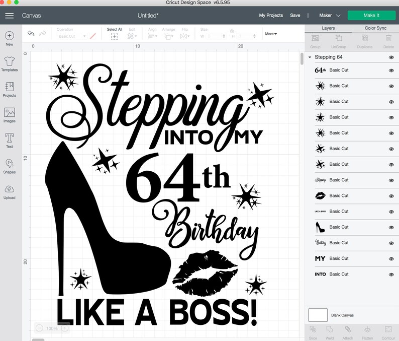 Stepping Into My 64th Like a Boss SVG 64th Birthday Svg 64 - Etsy