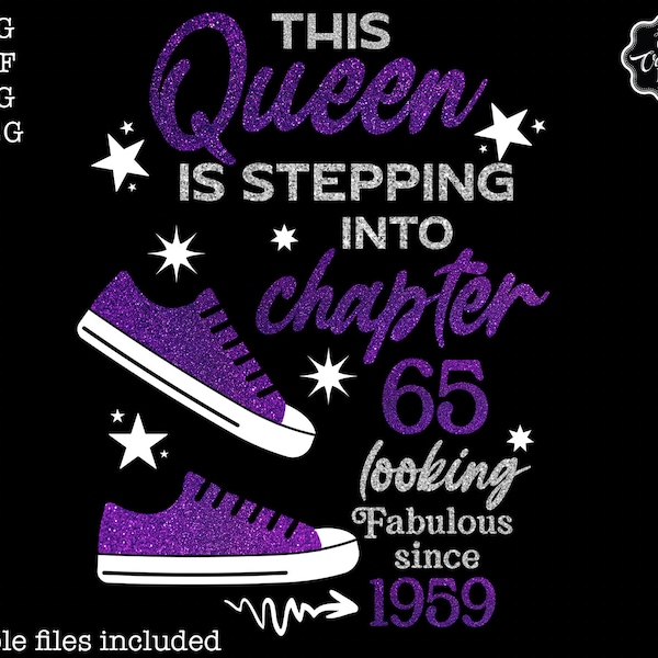 65th Birthday Svg - Etsy