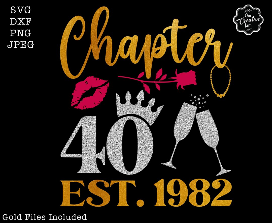 Chapter 40 EST 1982 Svg, Fabulous at 40 Svg, 40th Birthday Svg for ...
