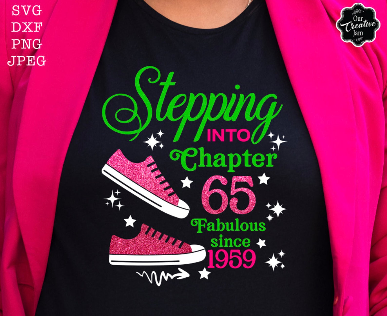 Stepping Into Chapter 65 Fabulous Since 1959 Svg, 65th Birthday Svg ...