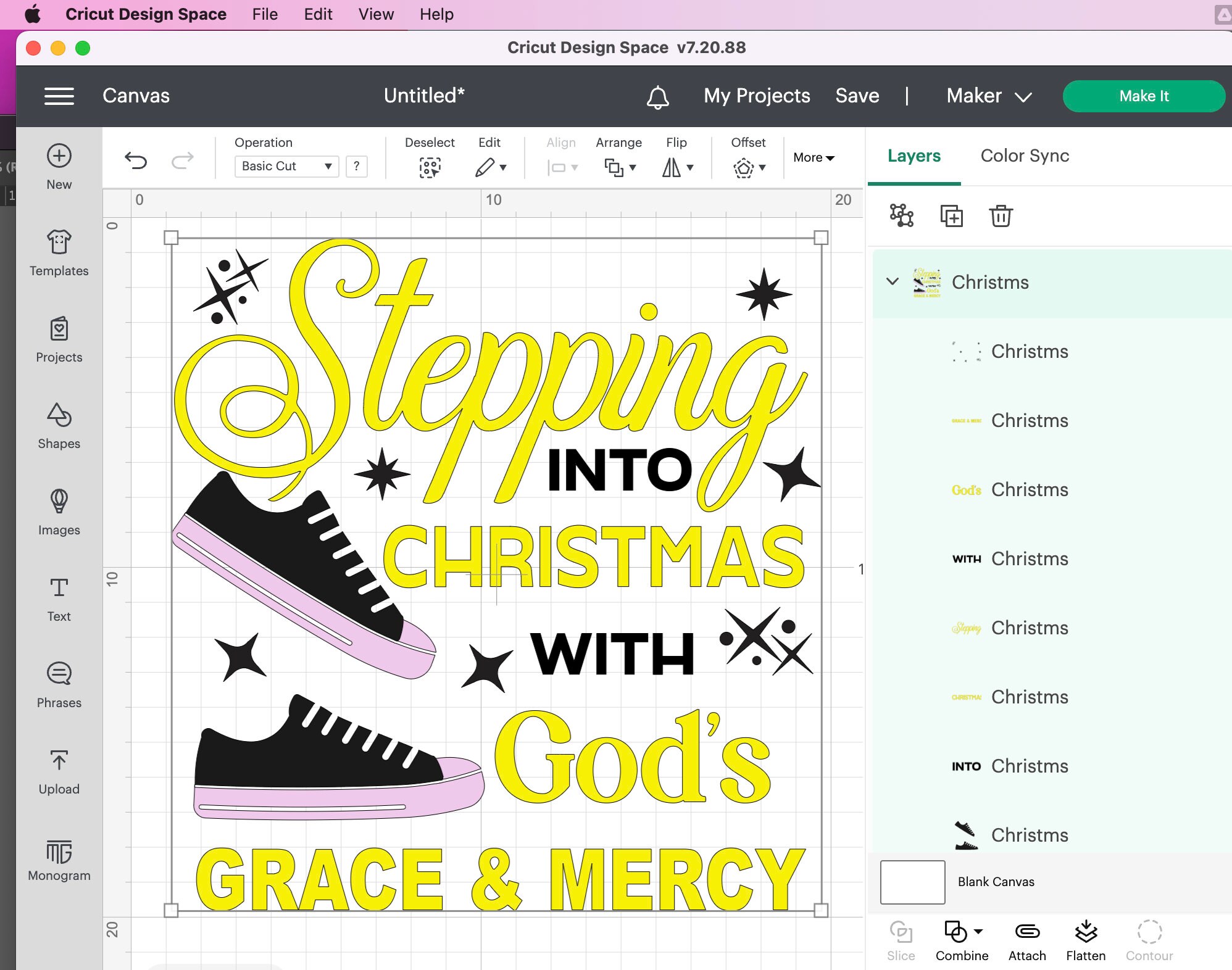 Gods Grace and Mercy Svg Stepping Into Christmas Svg Black - Etsy