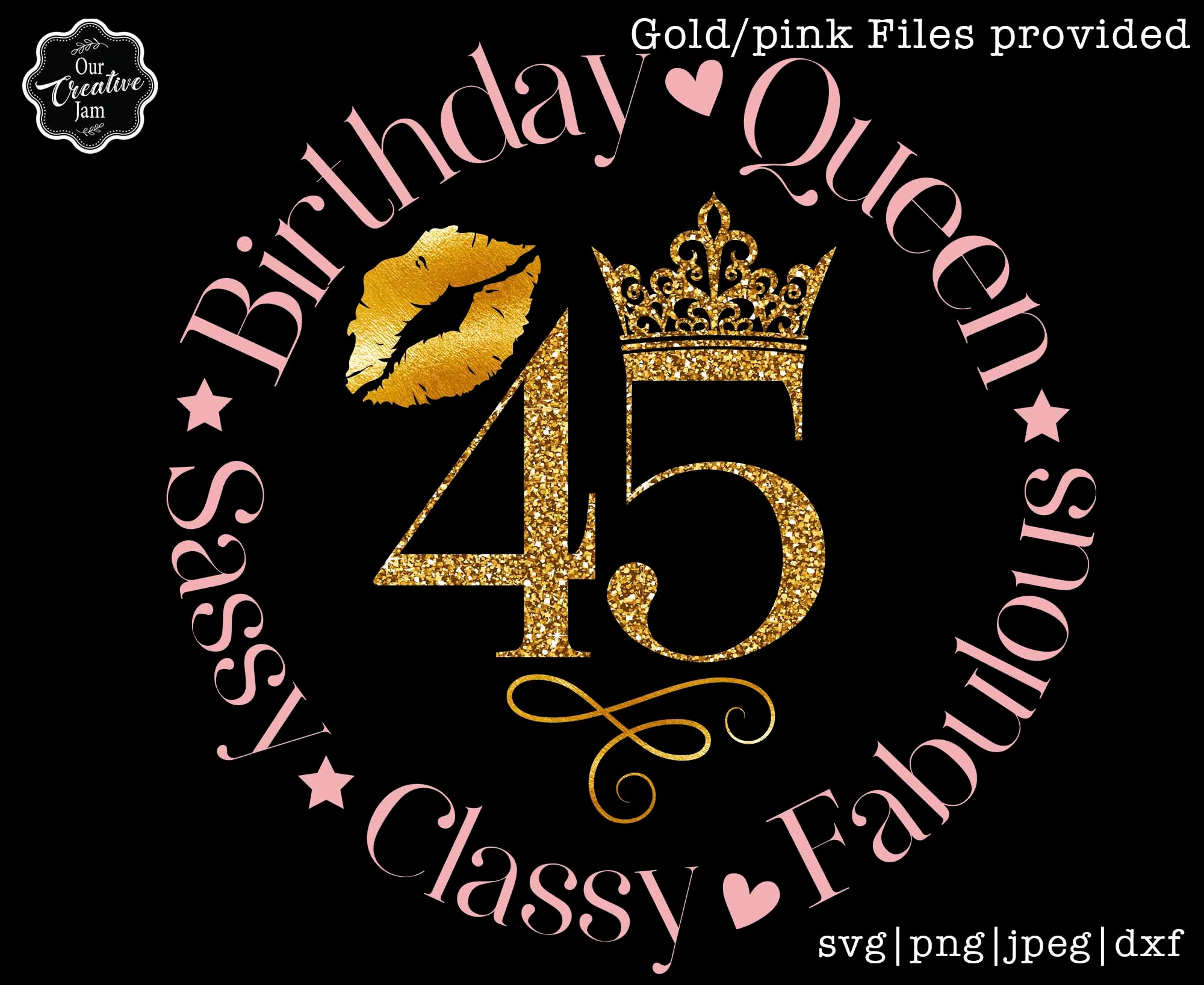 45th Birthday Svg 45 and Fabulous Svg Forty Five and - Etsy