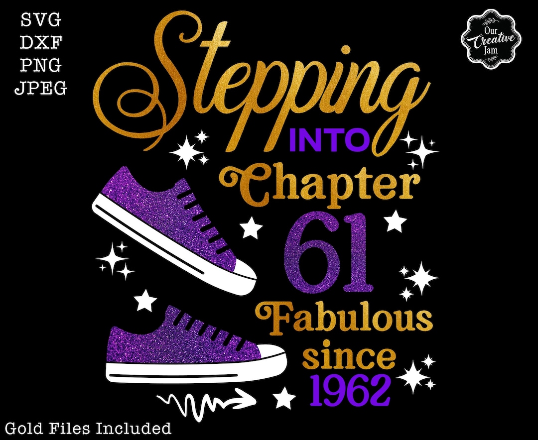Stepping Into Chapter 61 Fabulous Since 1962 Svg, 61st Birthday Svg ...