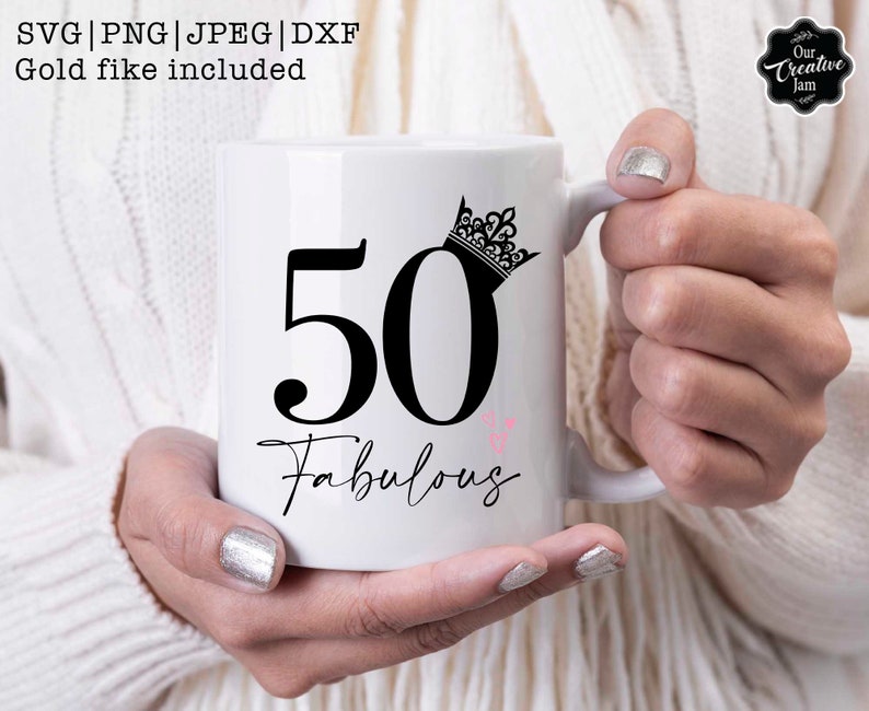 50 and Fabulous Svg 50 and Fab Svg 50th Birthday Svg for | Etsy