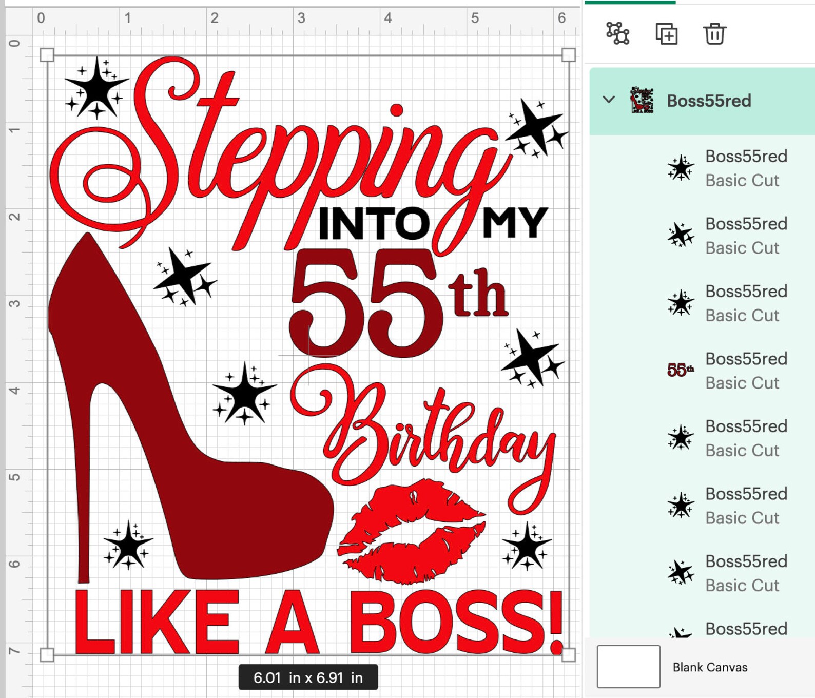 Stepping Into My 55th Like a Boss SVG, 55th Birthday Svg, 55 Birthday ...