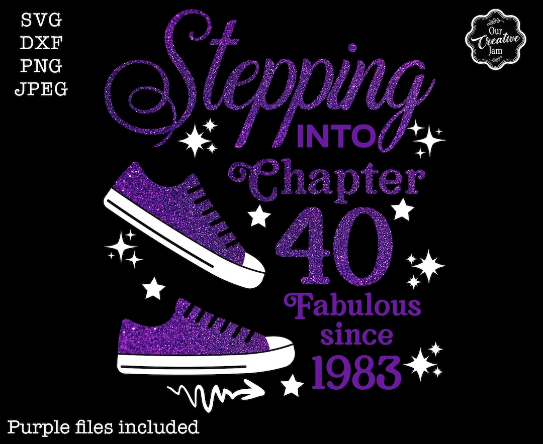 Stepping Into Chapter 40 Fabulous Since 1983 Svg, 40th Birthday Svg ...