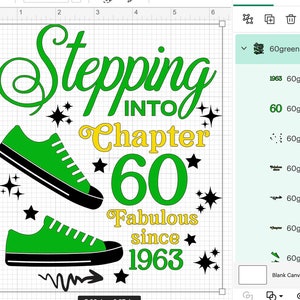 Stepping Into Chapter 60 Fabulous Since 1963 Svg, 60th Birthday Svg ...