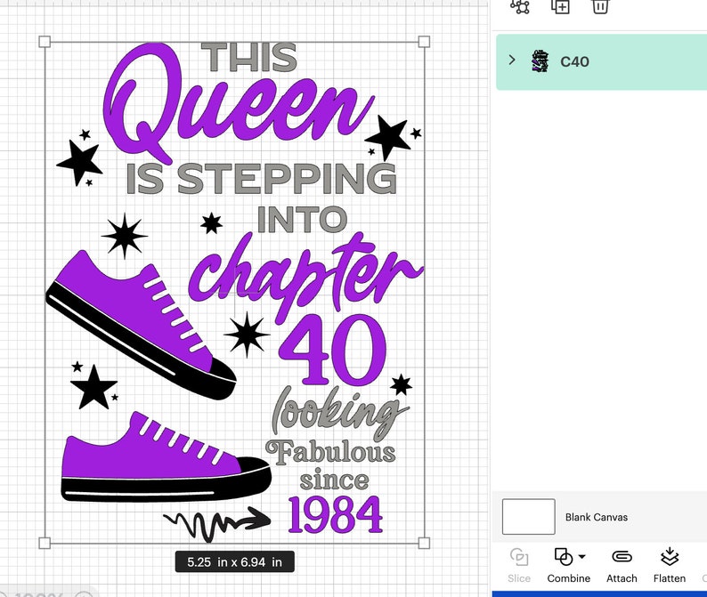 This Queen is Stepping Into Chapter 40 Looking Fabulous Since 1984 Svg ...