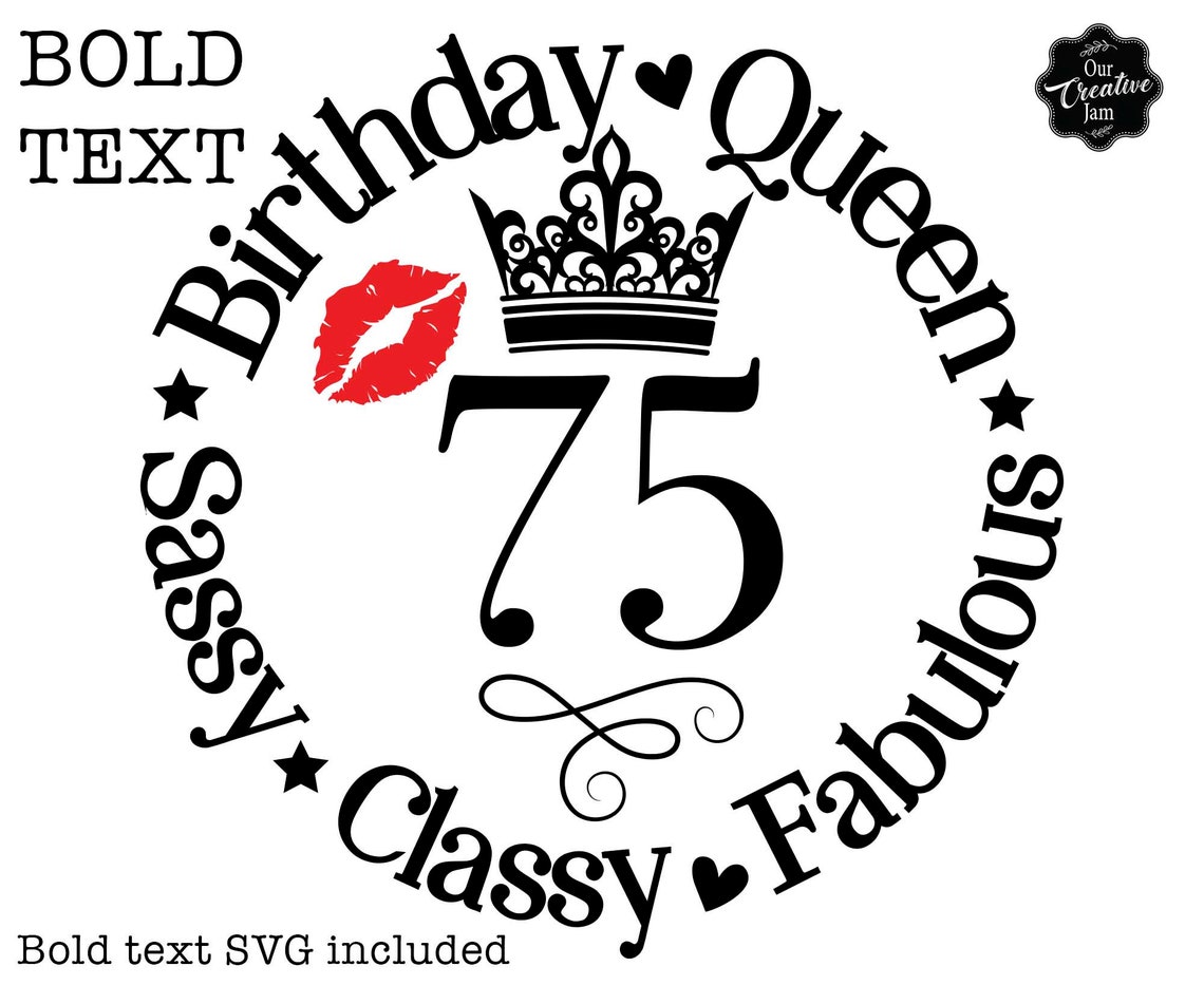 75 and Fabulous Svg 75 Svg 75 Birthday Svg 75th Birthday - Etsy