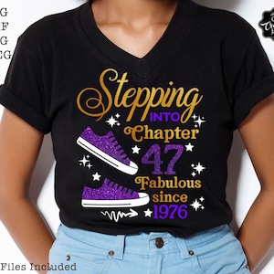 Stepping Into Chapter 47 Fabulous Since 1978 Svg, 47th Birthday Svg ...