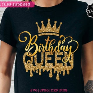 Birthday Queen Drip Svg, Birthday Drip Svg, Melanin Drip Svg, Dripping ...