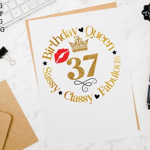37 Sassy Classy Fabulous Svg, 37th Birthday Svg, 37th Birthday Png ...