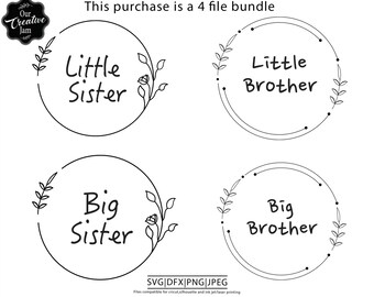 Brother Sister SVG Big Brother Middle Brother Little - Etsy