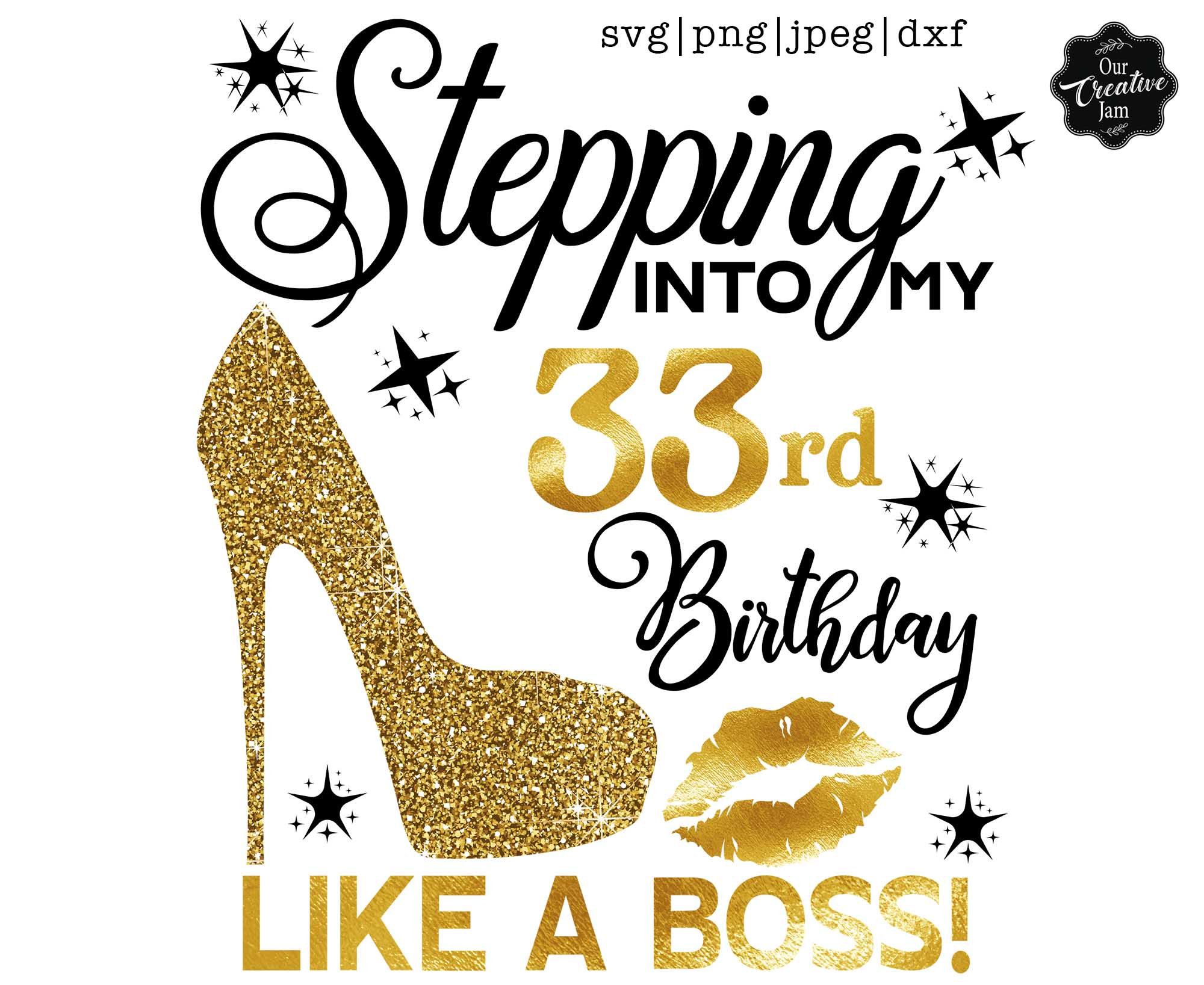 Stepping Into My 33rd Birthday Like a Boss Svg, 33 Birthday Svg, 33 Svg ...