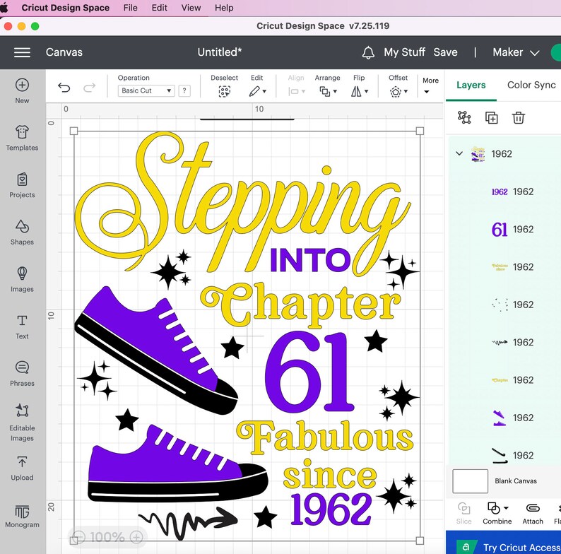 Stepping Into Chapter 61 Fabulous Since 1962 Svg, 61st Birthday Svg ...