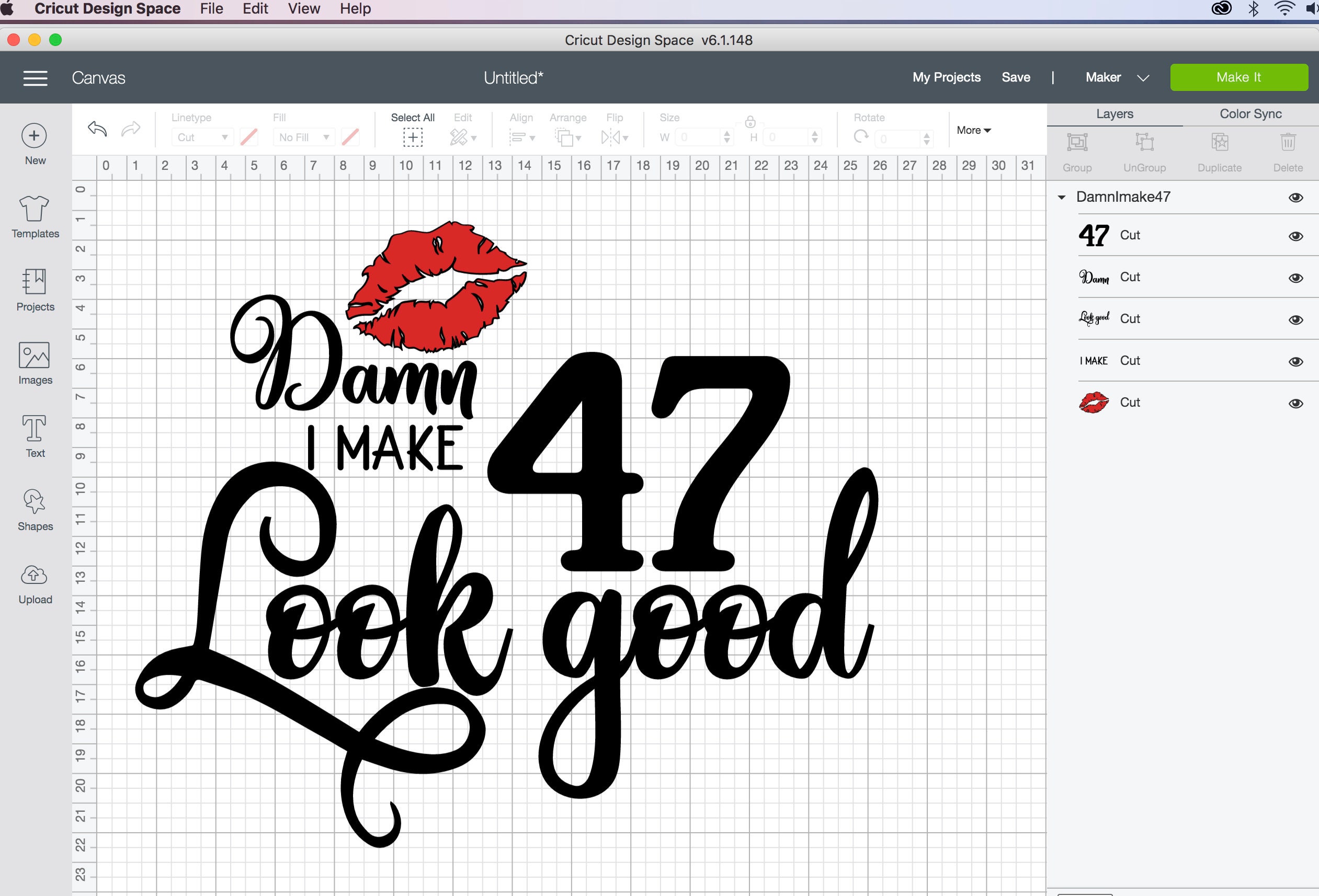 Damn I Make 47 Look Good SVG 47 and Fab Svg 47th Birthday | Etsy India