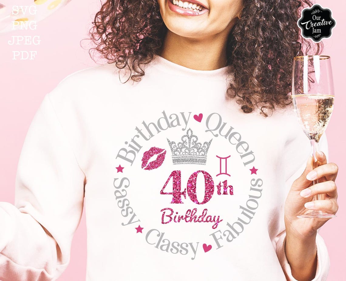 40 and Fabulous Svg, 40 and Fab Svg, 40th Birthday Svg for Women, 40th ...