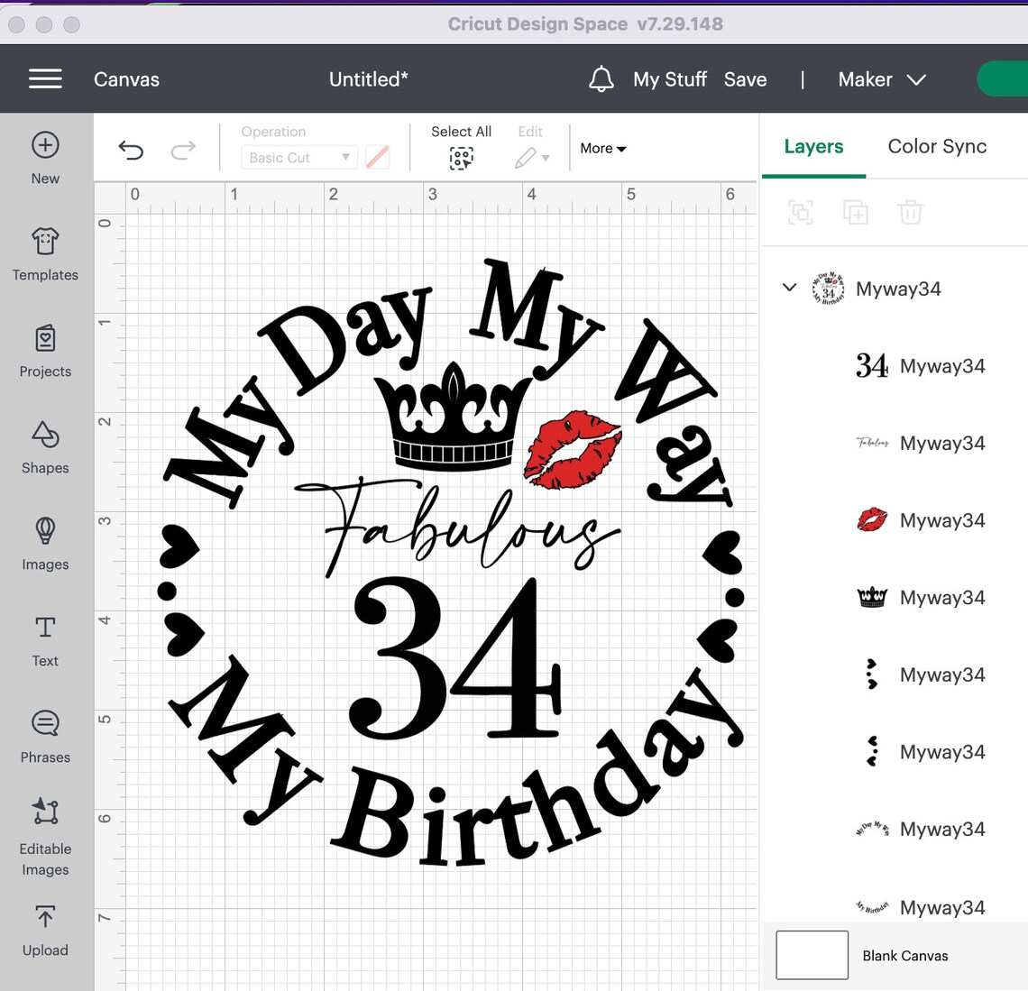 My Day My Way Svg, My Day My Way My Birthday Svg, 34th Svg, 34th ...