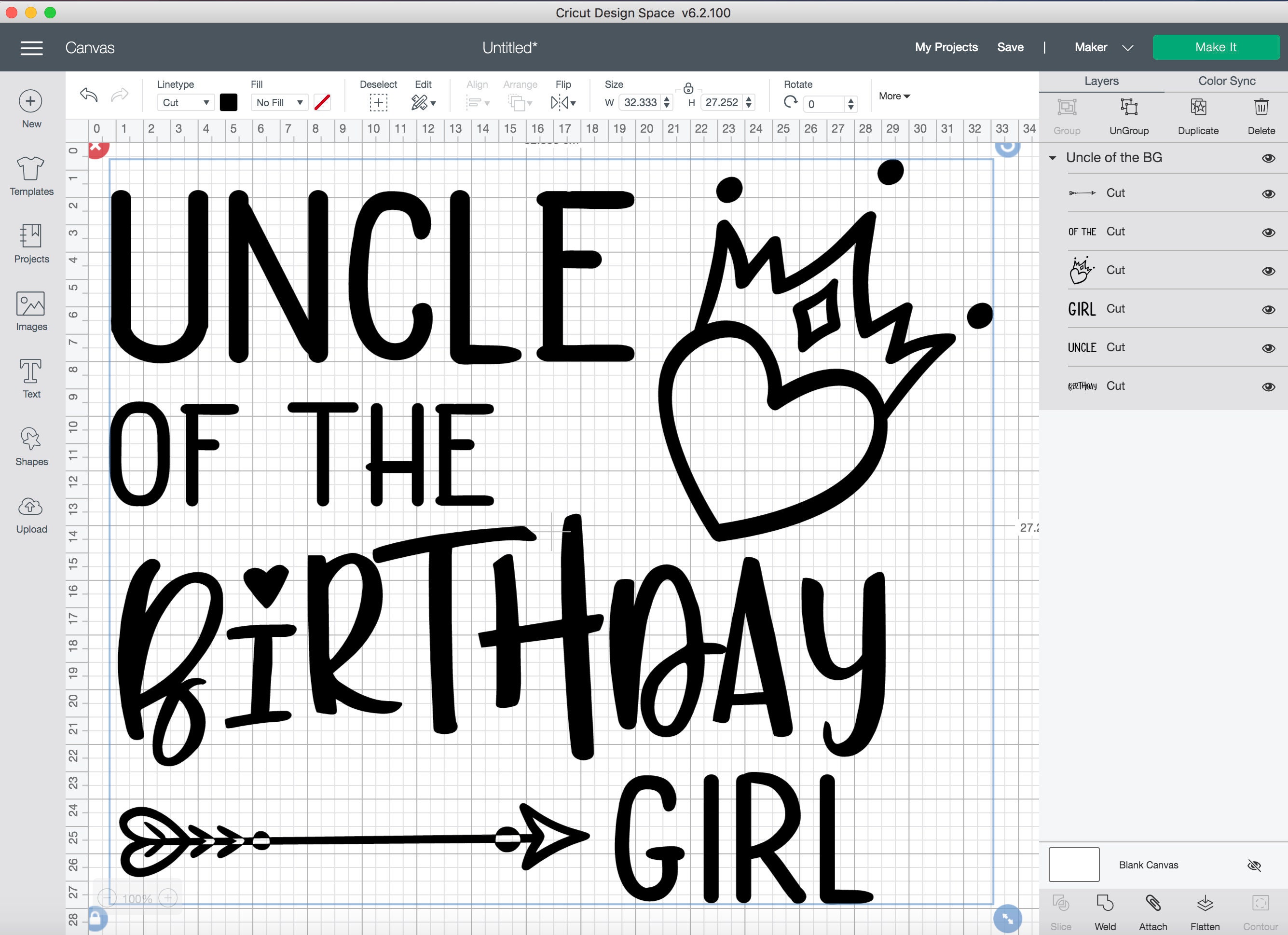 Tío de la chica de cumpleaños SVG tío svg mejor tío svg tío | Etsy México