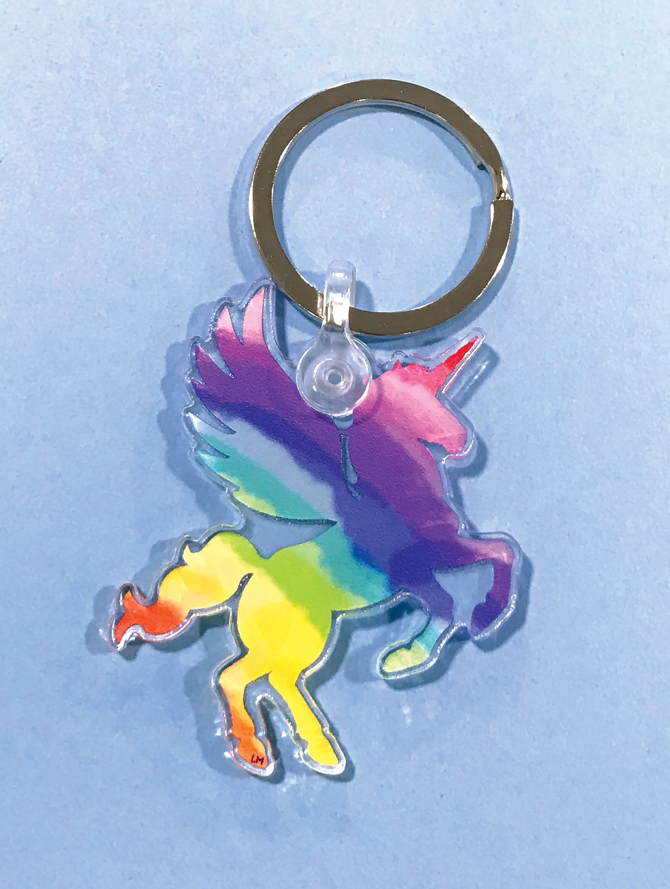 Rainbow Unicorn Keychain Magical Fantasy Key Chains Key Ring | Etsy