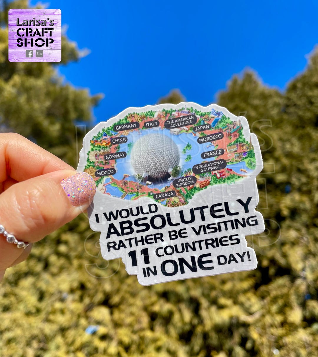 Walt Disney World EPCOT Travel World Showcase Countries Vacation Map ...