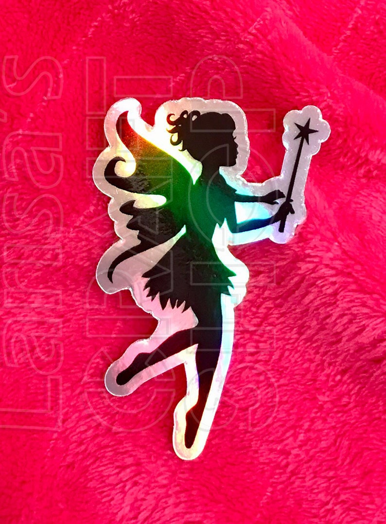 Magical Rainbow Holographic Disney Pixie Fairy Vinyl Holographic ...