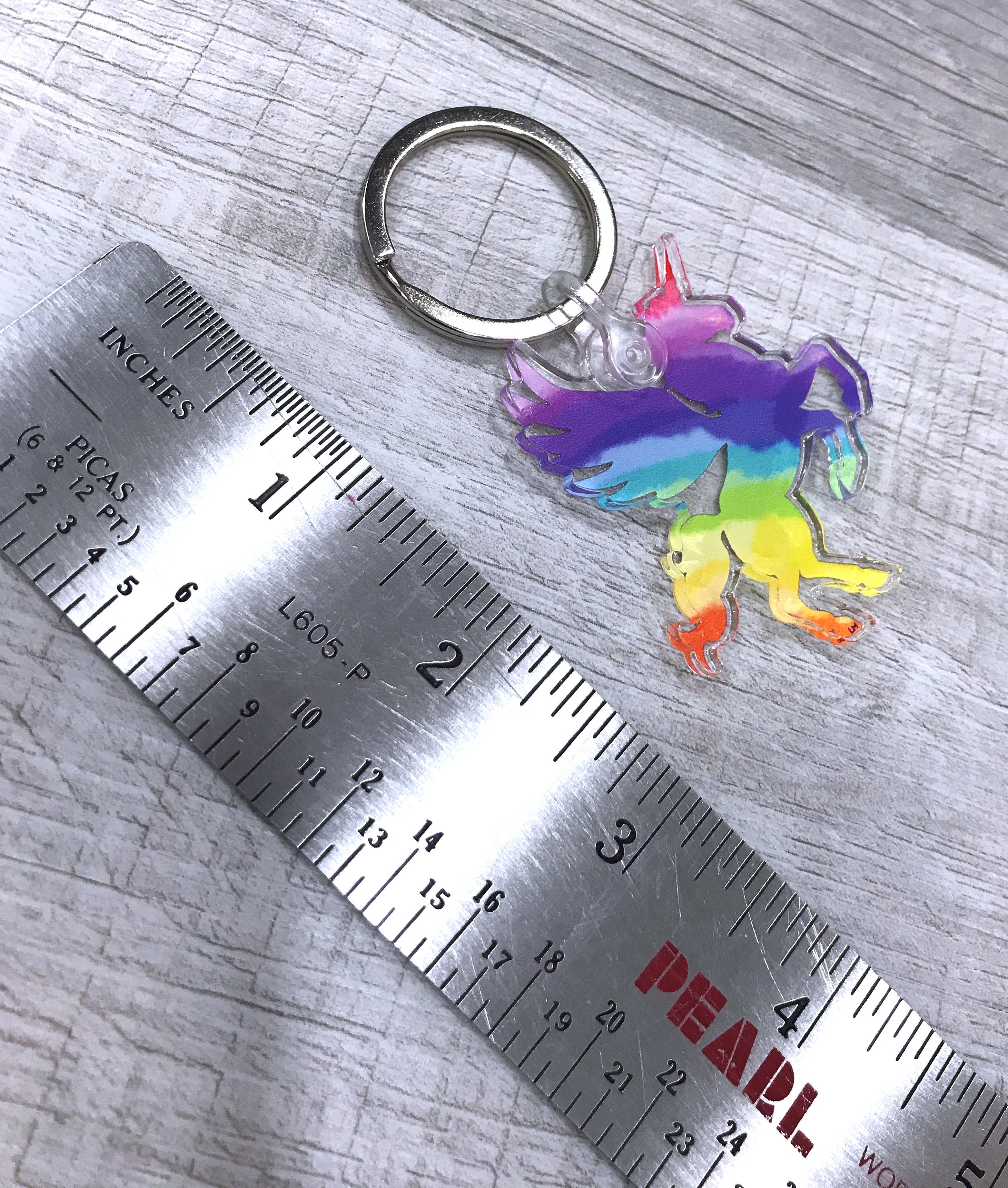 Rainbow Unicorn Keychain Magical Fantasy Key Chains Key Ring - Etsy
