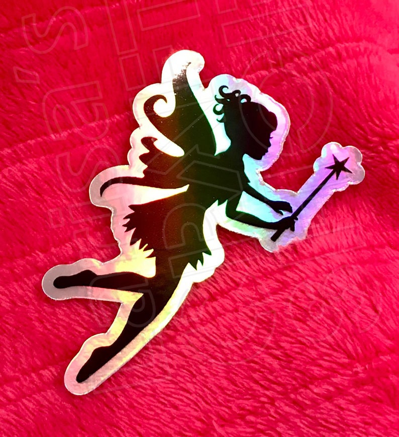 Magical Rainbow Holographic Disney Pixie Fairy Vinyl Holographic ...