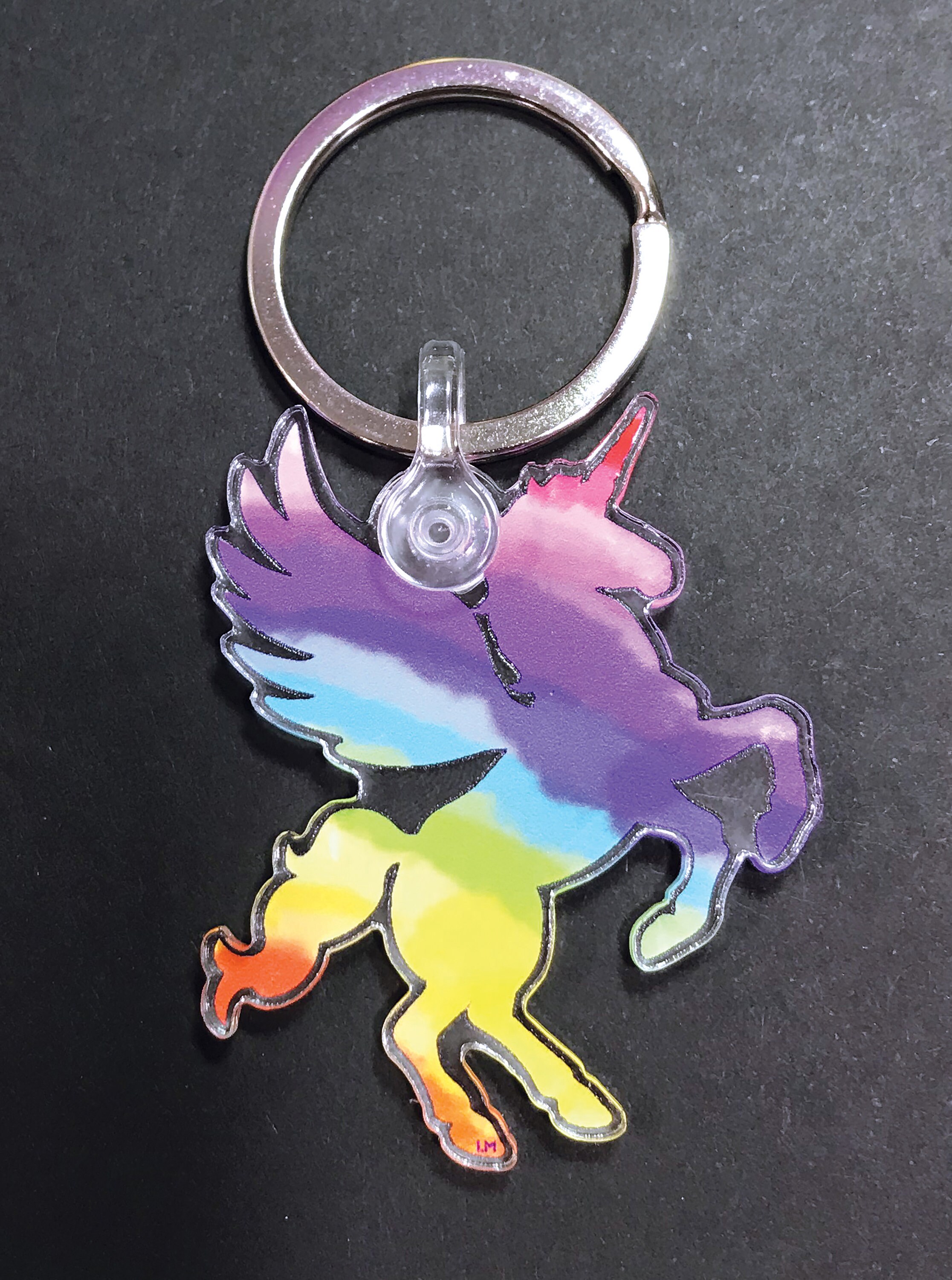 Rainbow Unicorn Keychain Magical Fantasy Key Chains Key Ring | Etsy