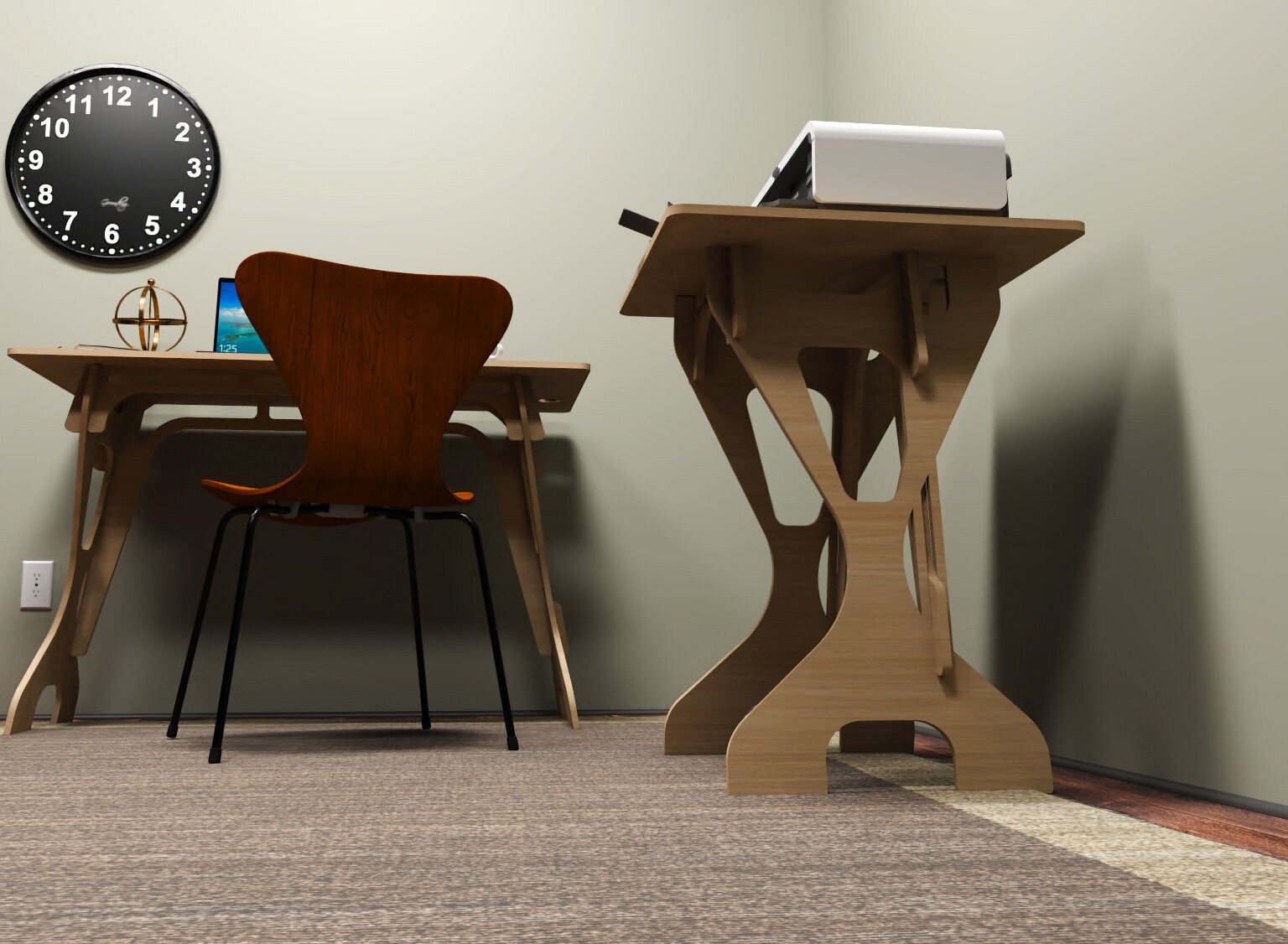 DIY Virtual Learning Kids Desk/printer Table - Etsy