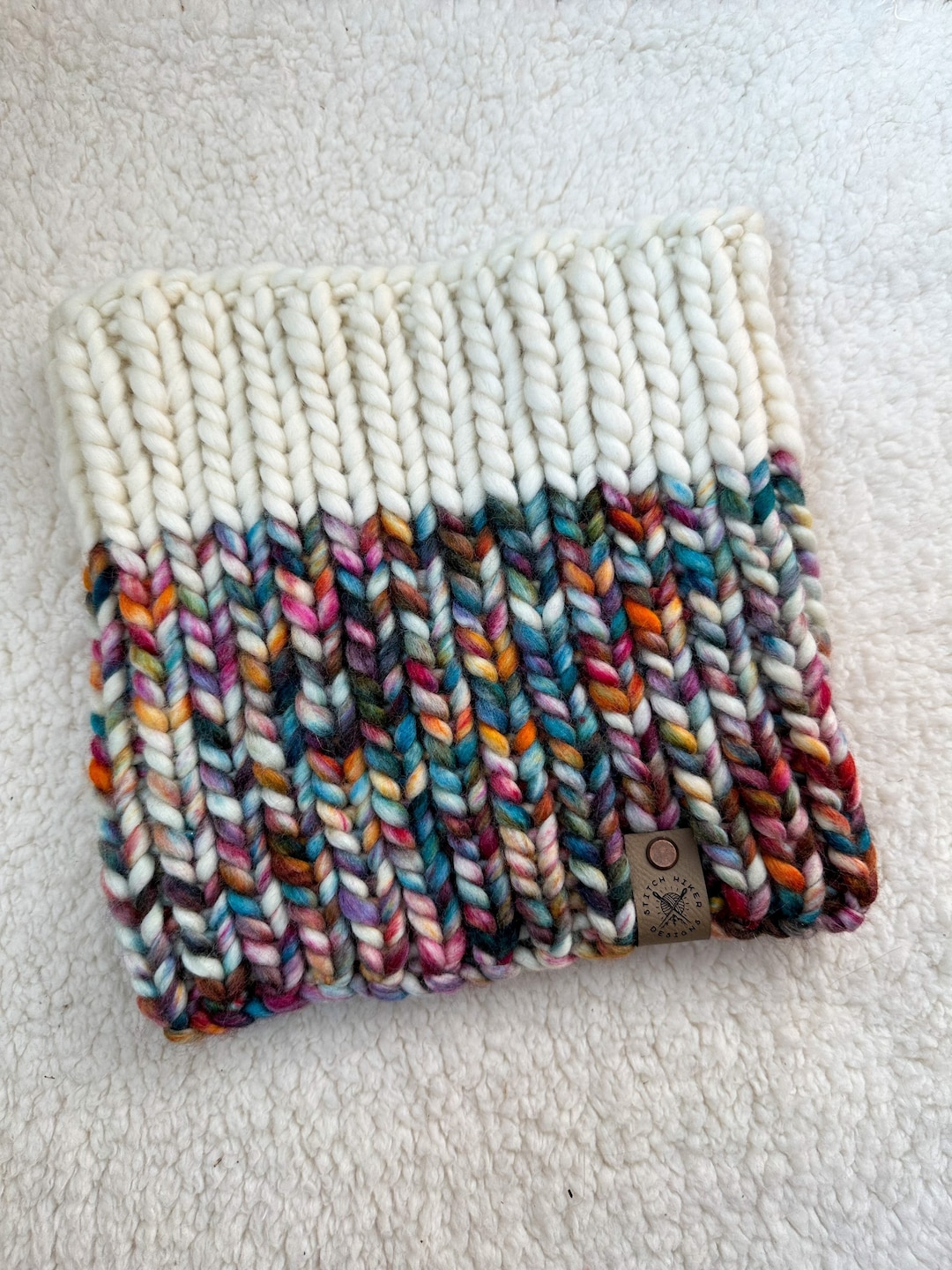 Nokhu Cowl | 100% Merino Wool Knit Cowl | Cozy Neck Warmer | Luxe Knit ...