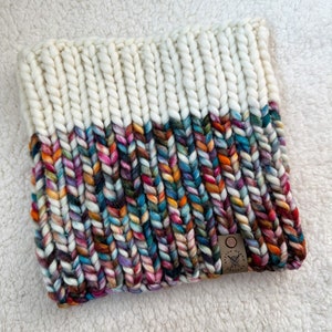 Nokhu Cowl 100% Merino Wool Knit Cowl Cozy Neck Warmer Luxe Knit Neck ...