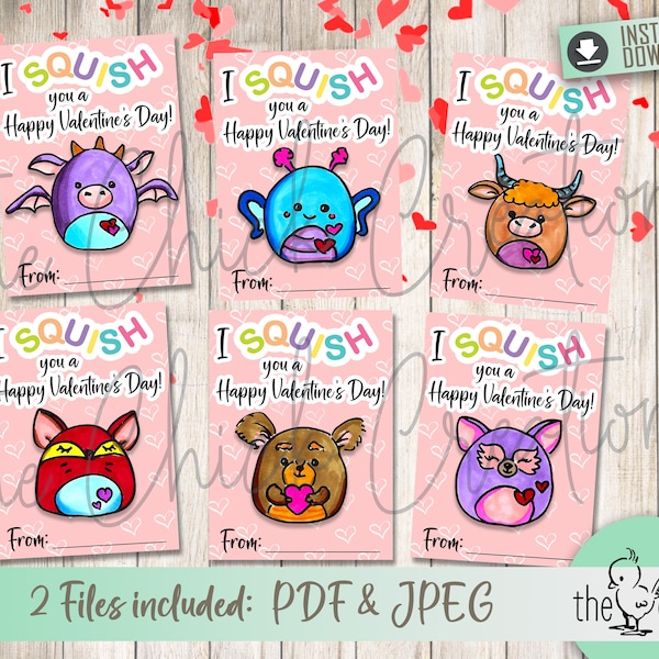 Squishmallow Valentine - Etsy