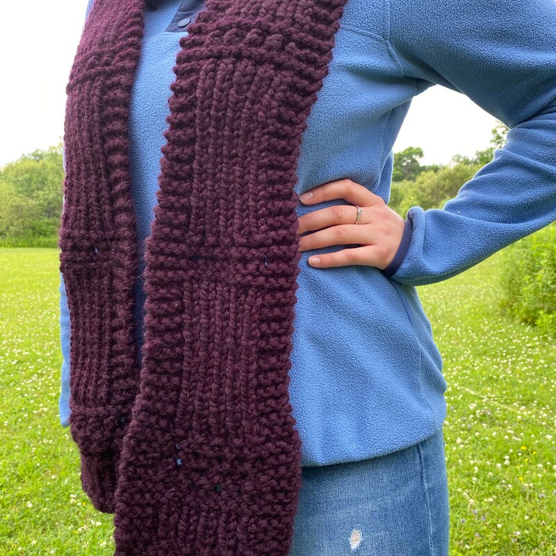 Knit Scarf Purple - Etsy