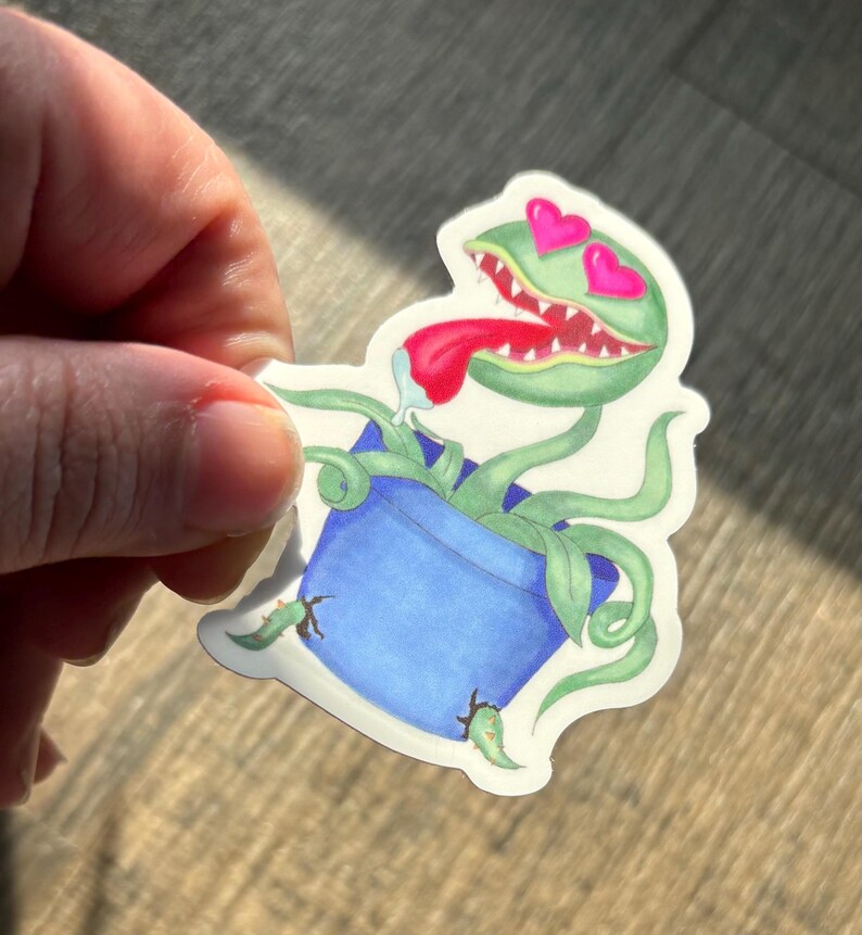 Maneater Man Eating Plant Vinyl Laptop Waterbottle Sticker - Etsy
