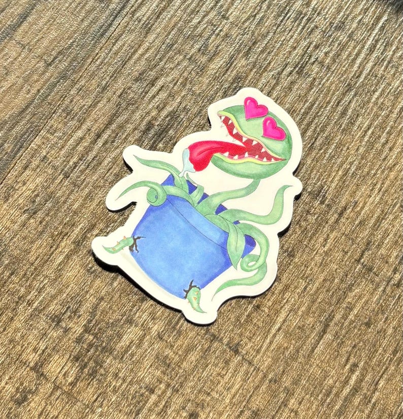 Maneater Man Eating Plant Vinyl Laptop Waterbottle Sticker - Etsy
