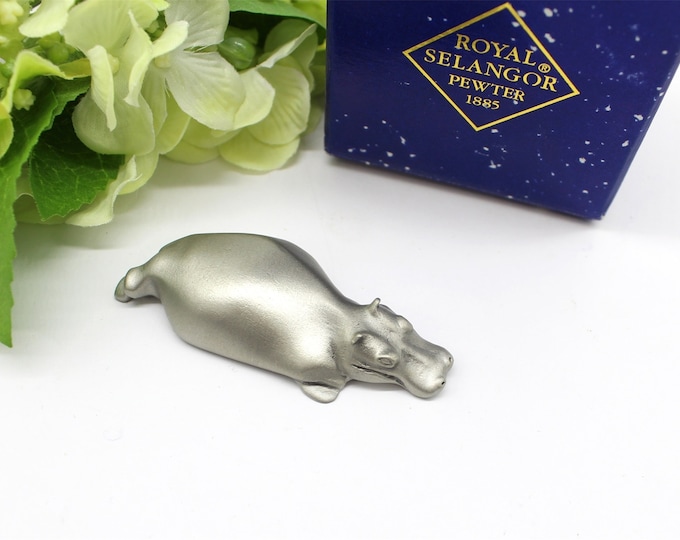 Royal Selangor Pewter Hippo Paperweight With Original Box - Etsy