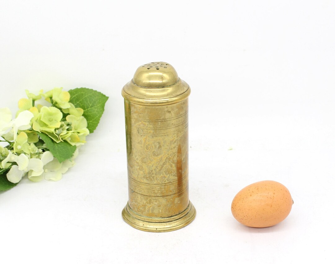 Big Solid Brass English Powder Dredger - Etsy
