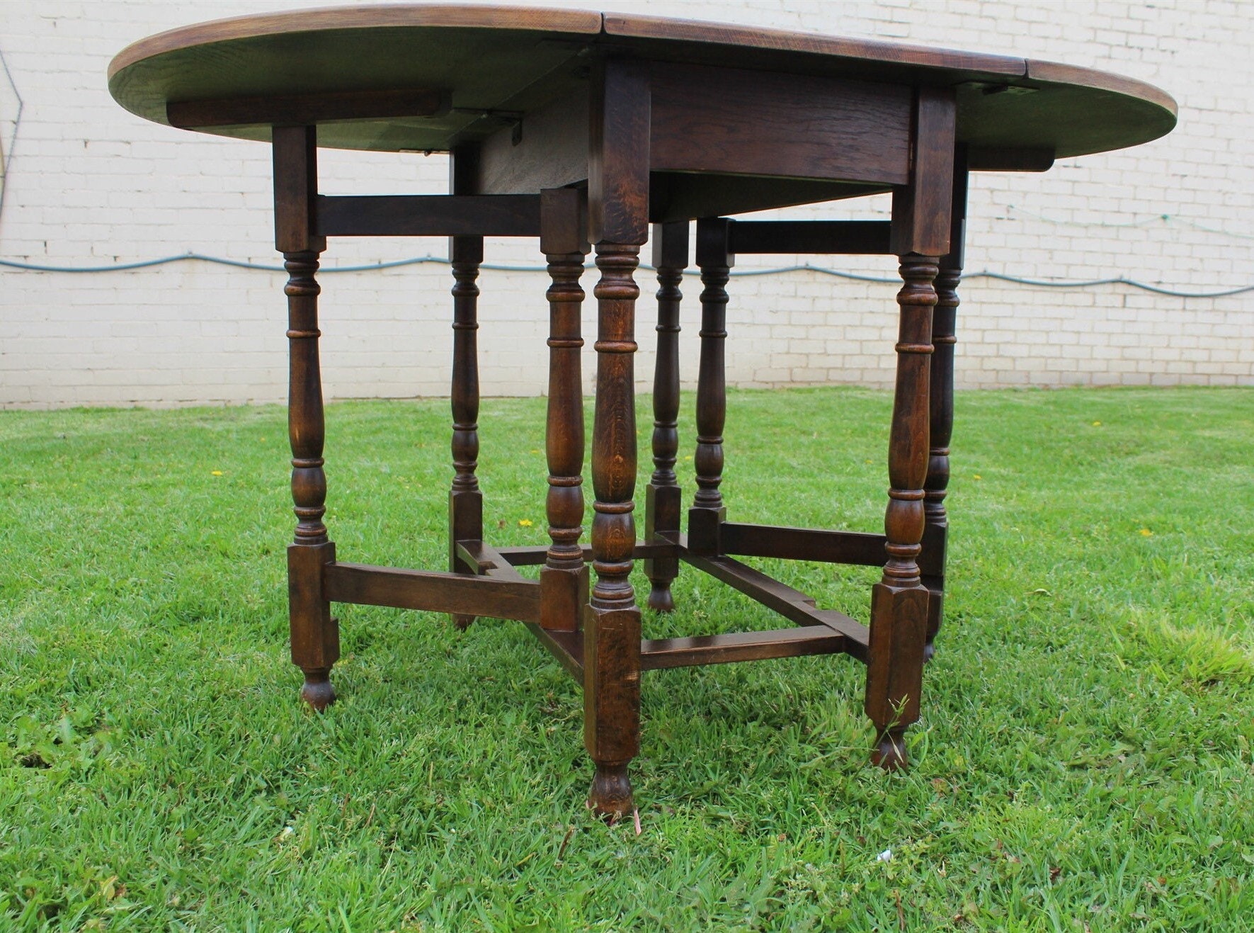 1972 JAYCEE Big Oak Drop Leaf Dining Table Pick up 3134 - Etsy