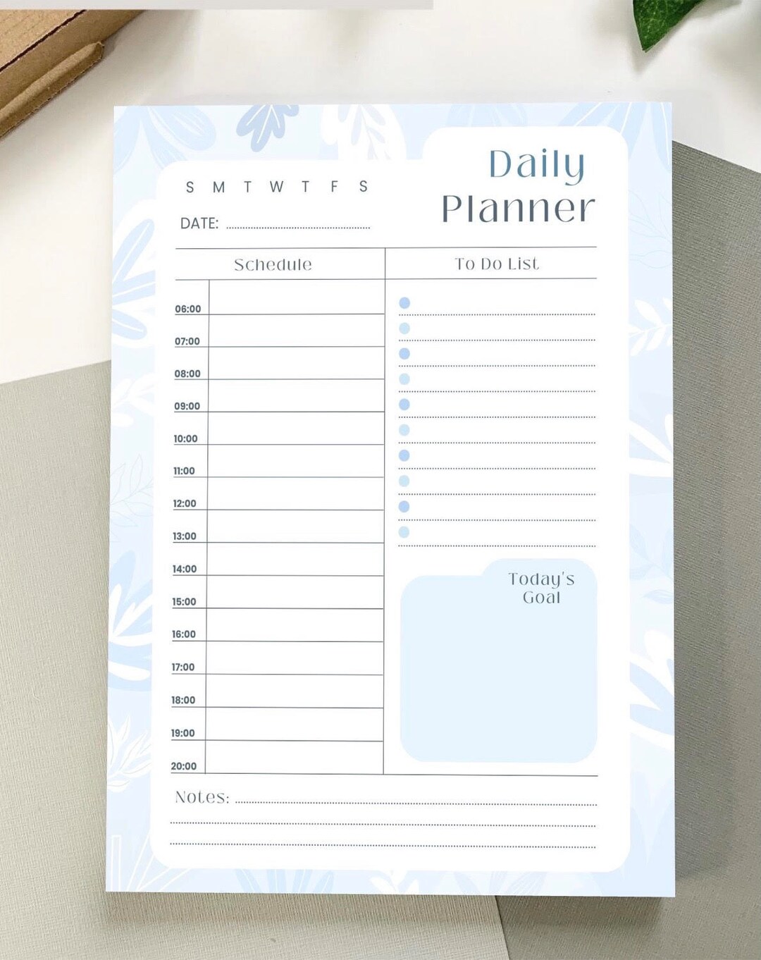 Daily Planner, Minimalist, High Quality Printable Planner. Includes to ...